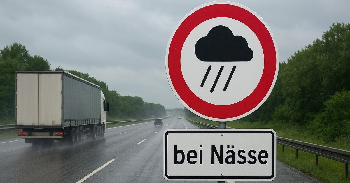 Tempolimit bei Nässe durch zusätzliches Schild - Wann genau greift das ...